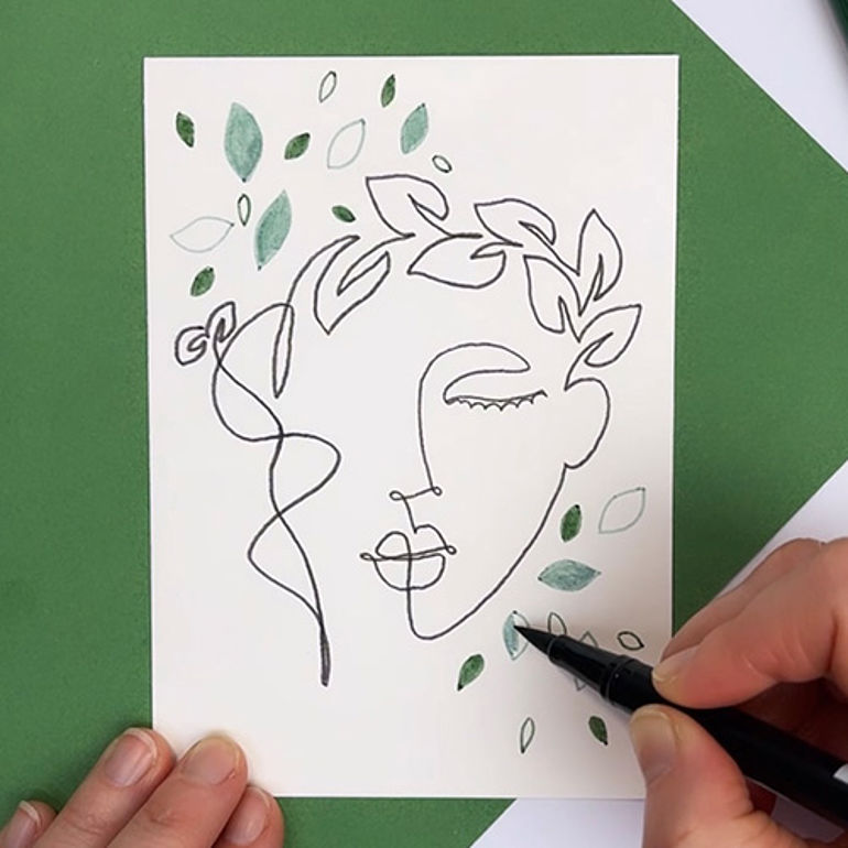 Kostenlose One Line Art Vorlagen