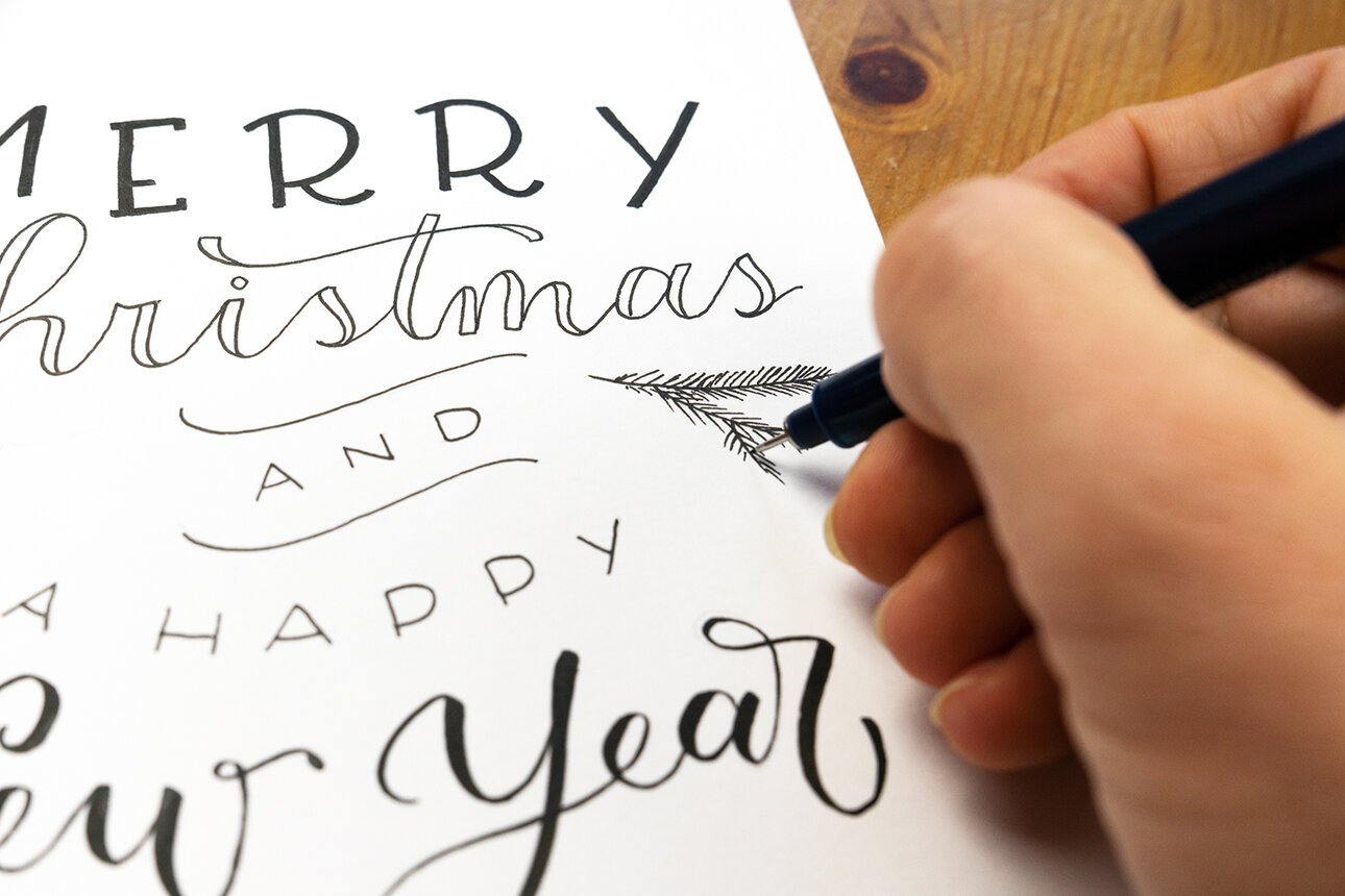 Tombow Europe: Layout & Komposition von Letterings für Weihnachtskarten ...