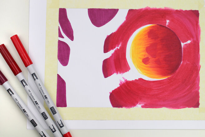Tombow Europe: Drawing a Blood Moon with ABT PRO │ Tombow