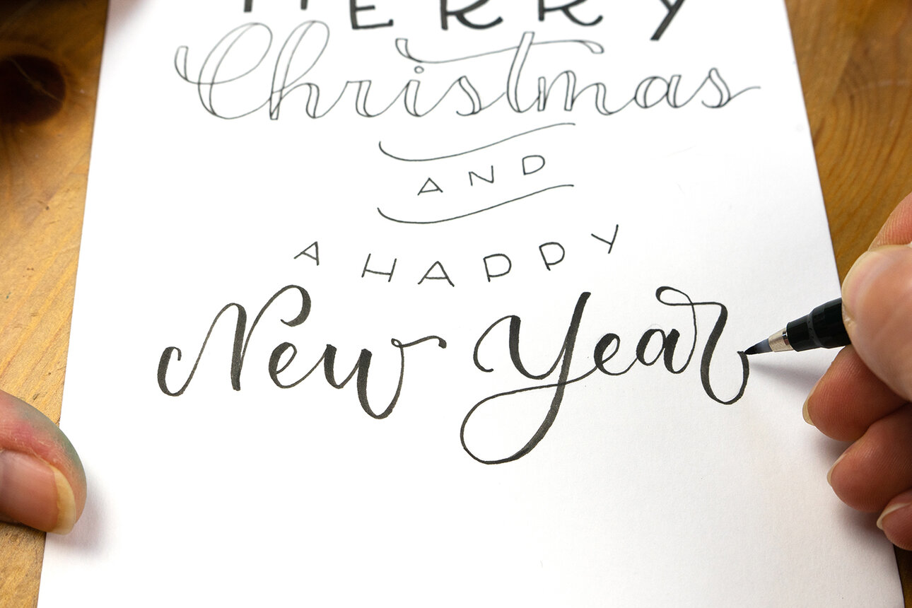 Tombow Europe: Layout & Komposition von Letterings für Weihnachtskarten ...