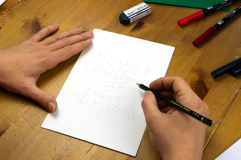 Tombow Europe: Layout & Komposition von Letterings für Weihnachtskarten ...