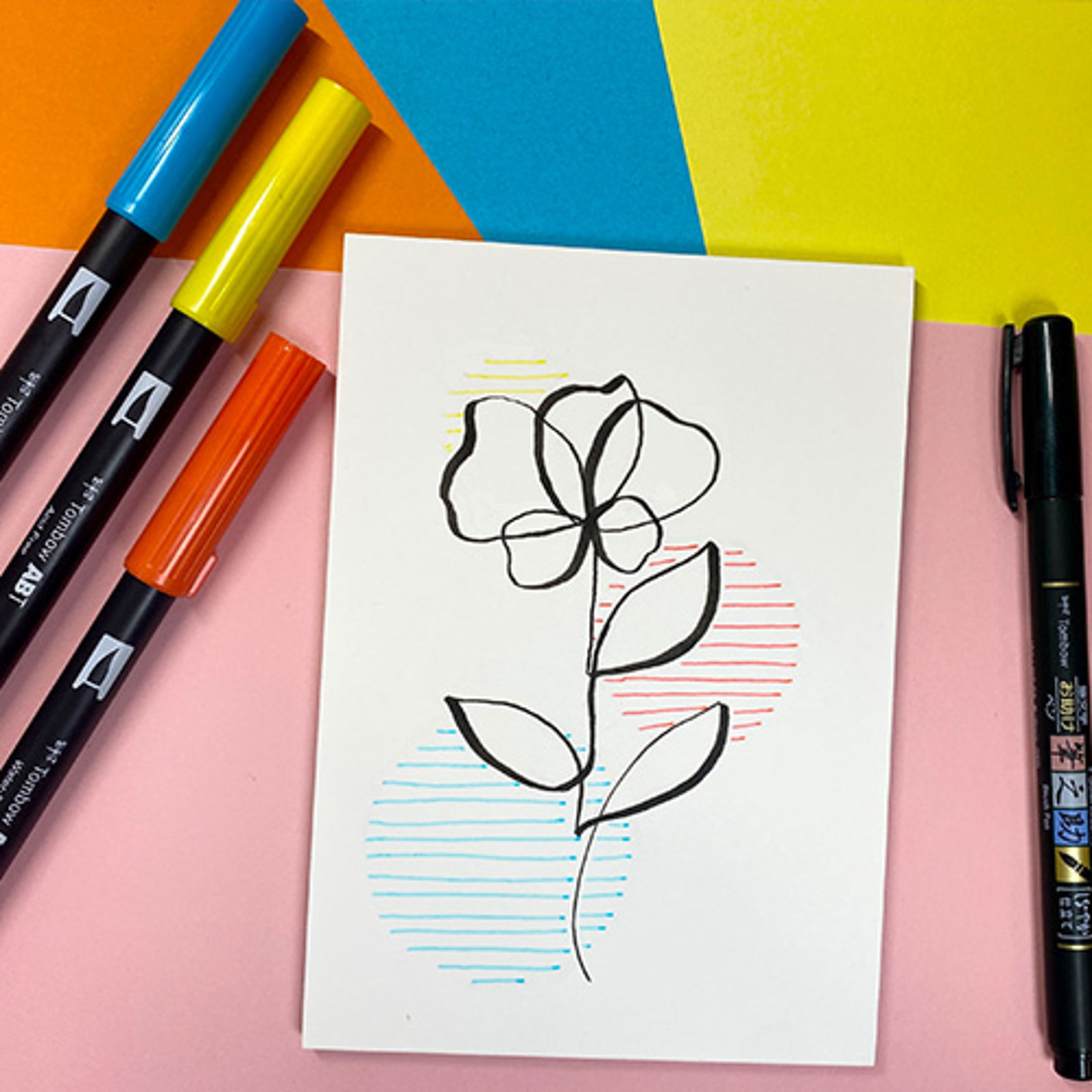 Kostenlose One Line Art Vorlagen