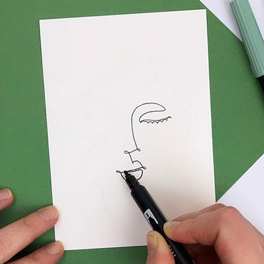 Kostenlose One Line Art Vorlagen